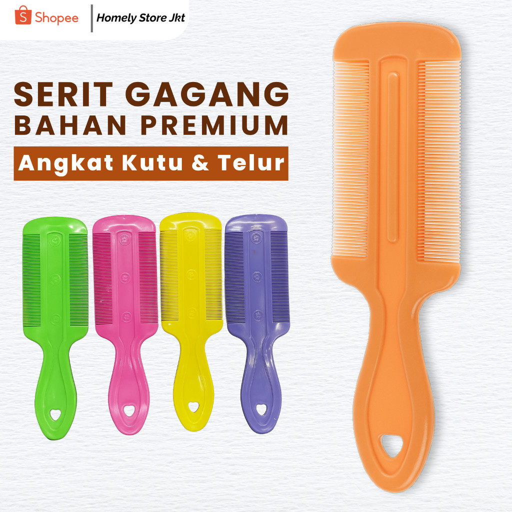 Jual Sisir Serit Kutu Gagang Plastik Warna Random Serit Kutu Rambut ...