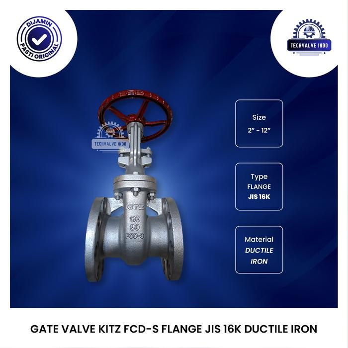 Jual GATE VALVE KITZ FCD-S 2 1/2" INCH FLANGE 16K DUCTILE IRON ORIGINAL ...