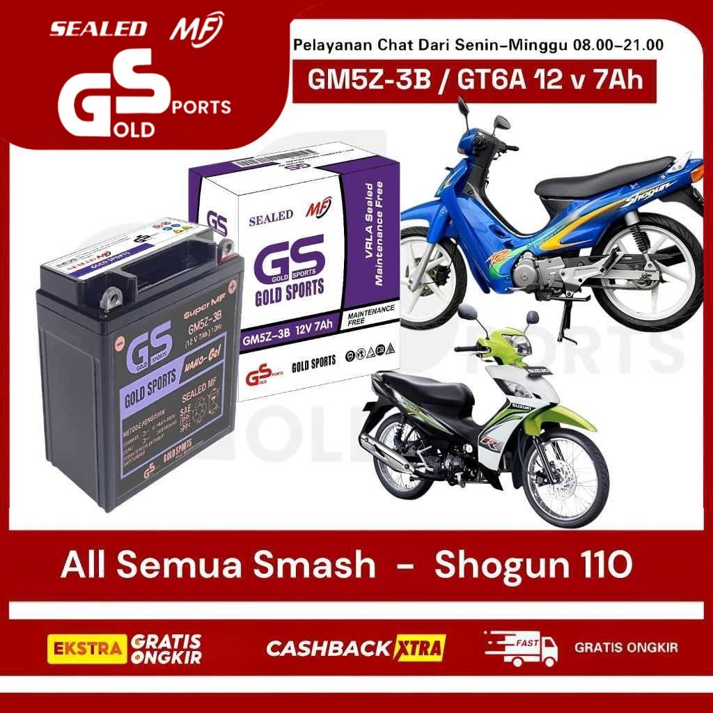 Jual GOLD SPORTS Aki Full Kering Motor ALL Smash Shogun 110 ccu Gel MF ...