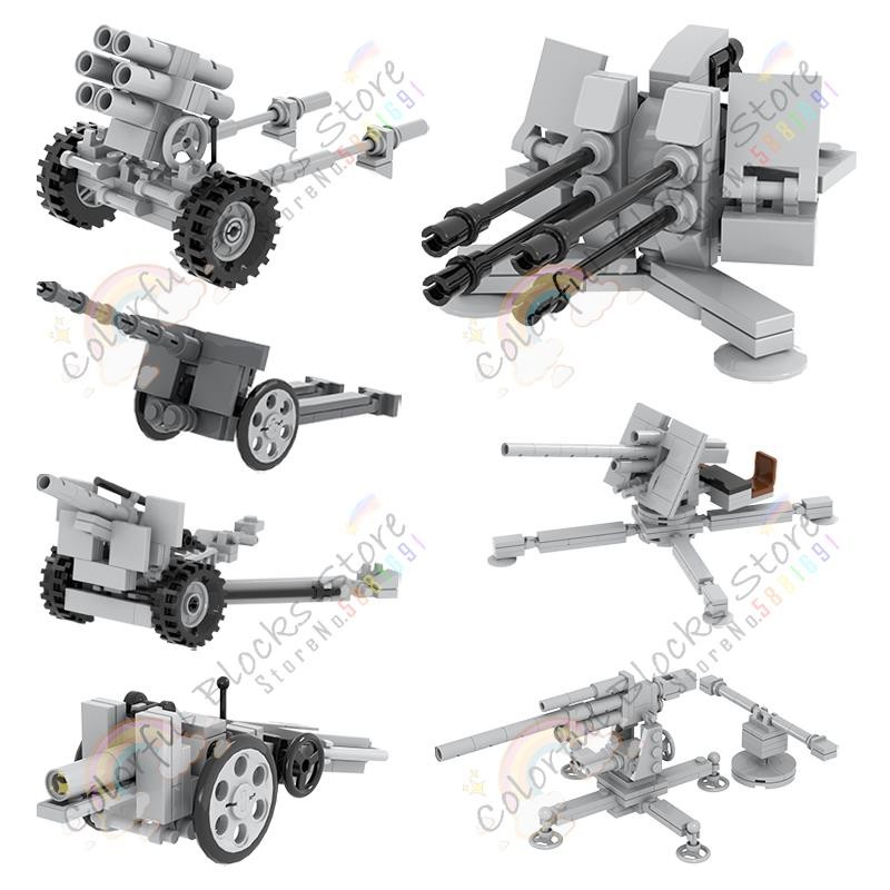 Jual Military Cannon Weapons MOC Building Blocks Creative Artillery ...