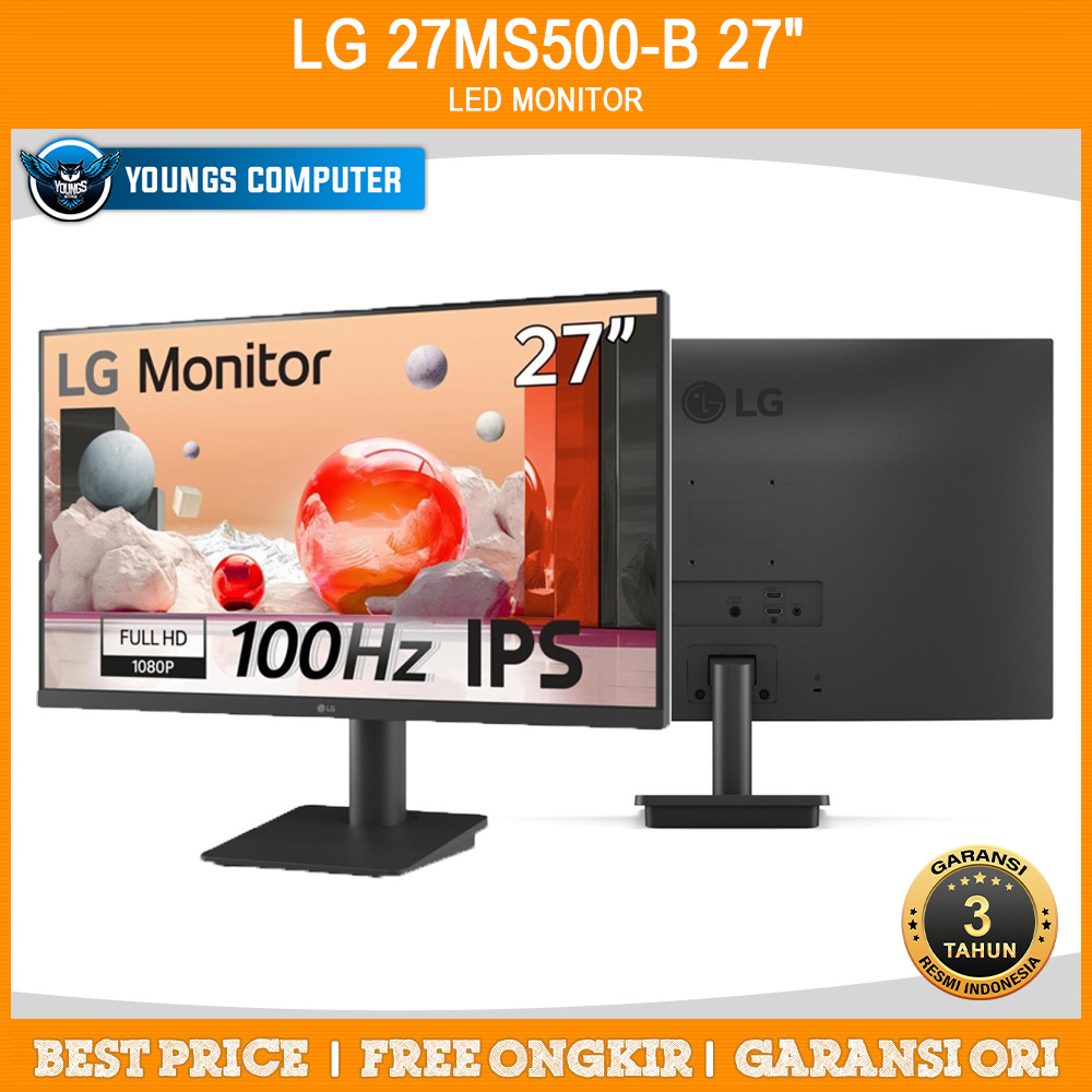 Jual LED LG 27MS500-B 27" IPS 100Hz Full HD Monitor 27MS500 AMD ...