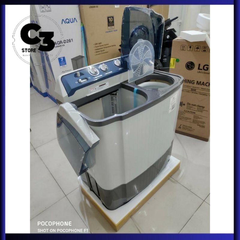 Jual LG MESIN CUCI 2 Tabung 9kg P-9050 R / 9KG 2 TABUNG 9050R P 9050 ...