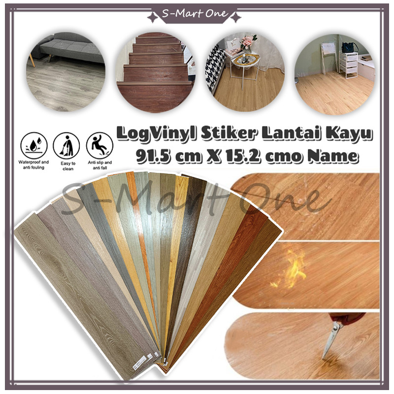 Jual Floor Vinyl Lantai Stiker 91.5cm x 15cm /Lantai kayu Parket /Vinil ...