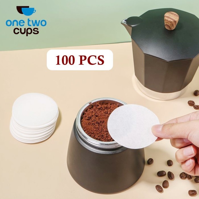 Jual One Two Cups Kertas Saringan Kopi Moka Pot Paper Filter Coffee 51 53 54 56 58 64 70 78 mm ...