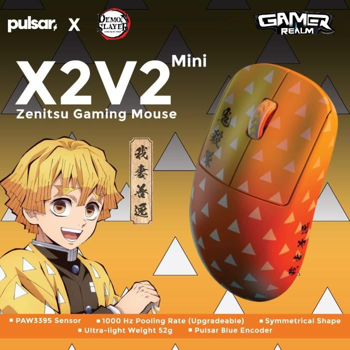 Jual Pulsar X2V2 [Demon Slayer] ZENITSU Wireless Gaming Mouse | Shopee ...