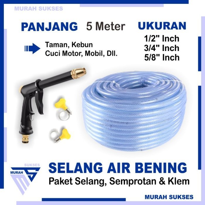Jual PAKET HEMAT 1 ROL 5 METER SELANG AIR BENING & SEMPROTAN AIR JET ...
