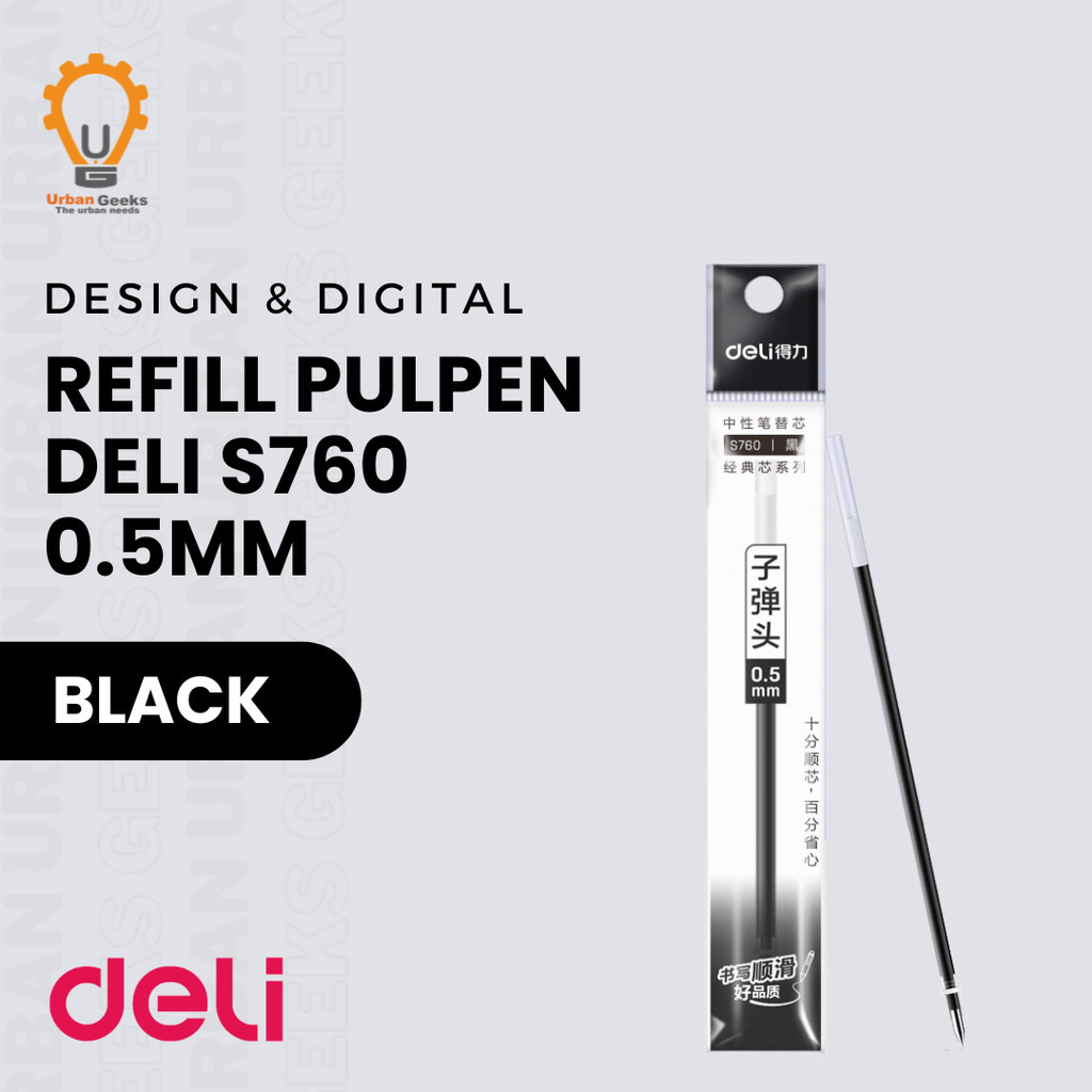 Jual Refill Isi Ulang Pulpen Deli S76 Gel Ink Pen 0.5 mm | Shopee Indonesia