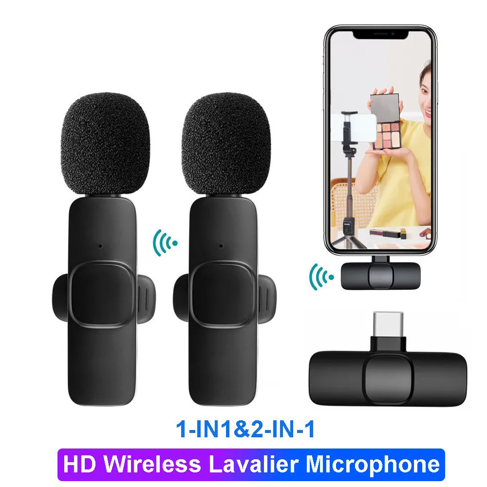 Jual Mini Portable Wireless Mikrofon Nirkabel Lavalier Mic Audio Video ...