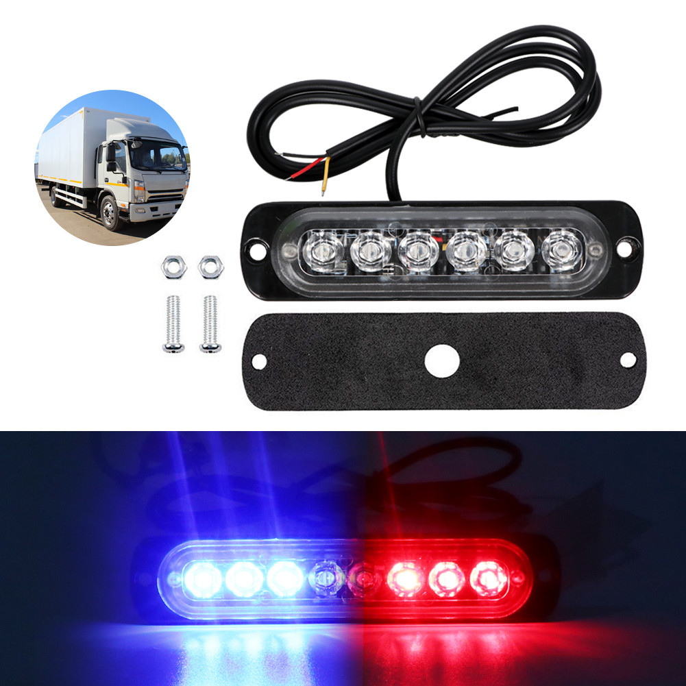 Jual 6 LED Car Truck Emergency Flasher Dash Strobe Warning Light Day ...