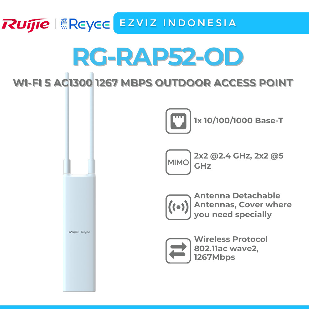 Jual RUIJIE REYEE RG-RAP52-OD WI-FI 5 AC1300 1267 MBPS OUTDOOR ACCESS POINT | Shopee Indonesia