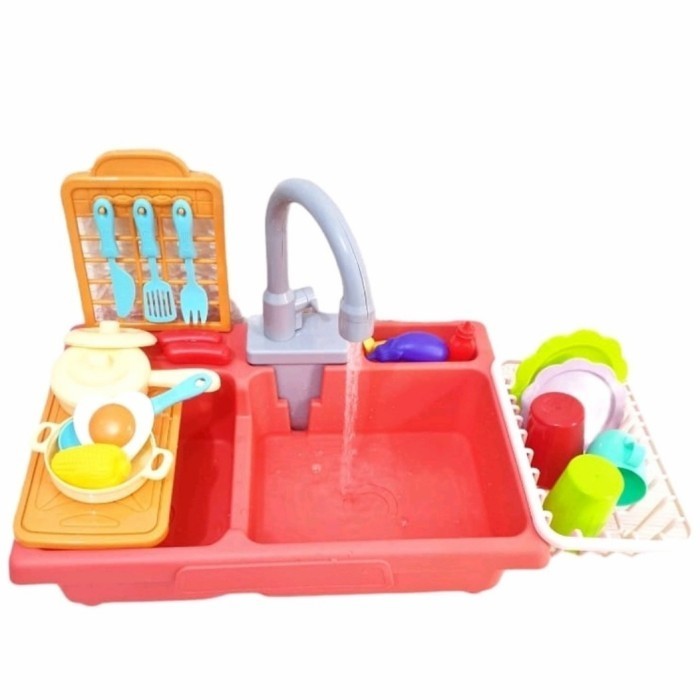 Jual MAINAN anak kitchen set mainan cuci piring bisa keluar air MAINAN ...