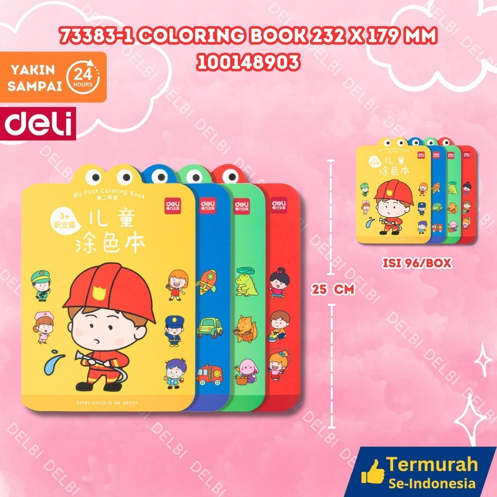 Jual Deli Children Coloring Book Buku Mewarnai 73383-1 COLORING BOOK ...