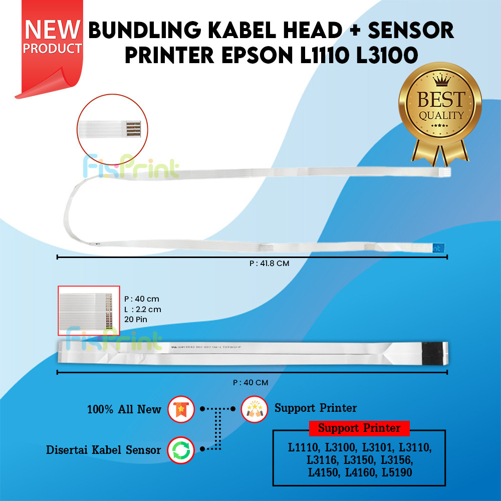 Jual PAKET Kabel Print Head + Sensor Epson L1110 L3110 Flexible Cable ...
