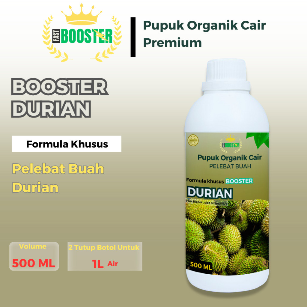 Jual Pupuk Organik Cair Durian 500ml Booster pelebat buah durian dan pemacu bunga anti rontok ...
