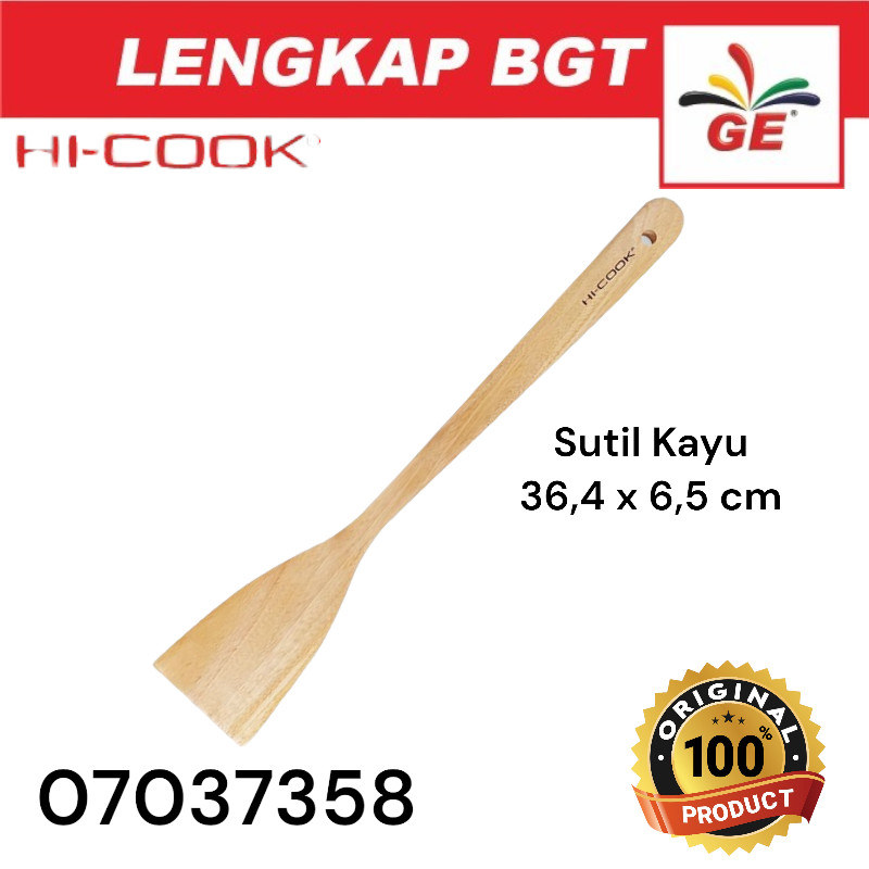 Jual Hi-Cook Spatula Sutil Wooden Frying Kayu Besar SK-03 - 07037358 ...