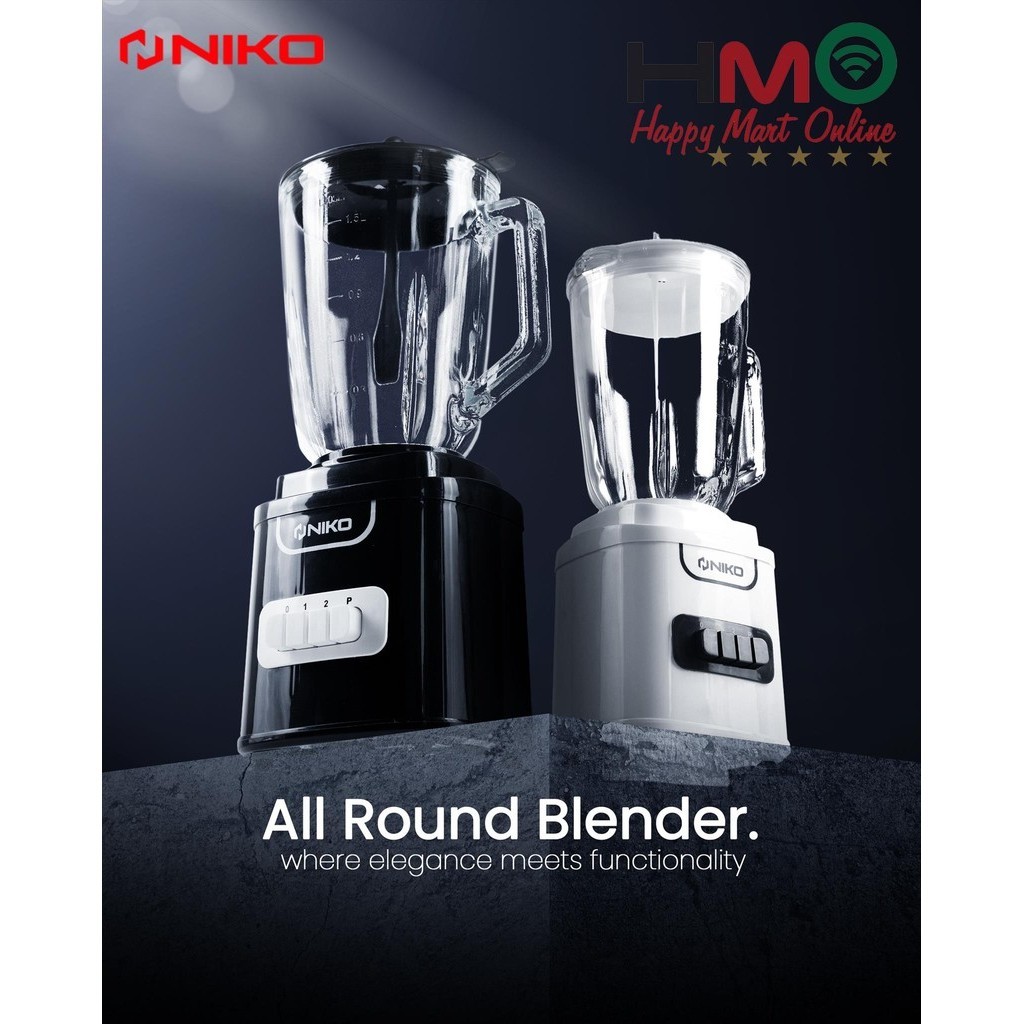 Jual Niko Blender 1.5 Liter Gelas Kaca 2 in 1 BBG 15A Blender 6 Mata ...