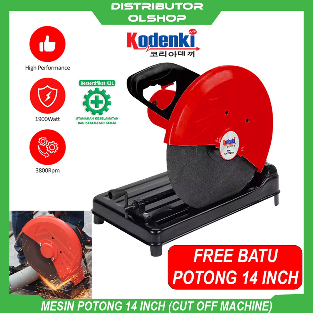 Jual Mesin Potong Besi 14 Inch Cut Off Cutting Wheel Gerinda Duduk ...