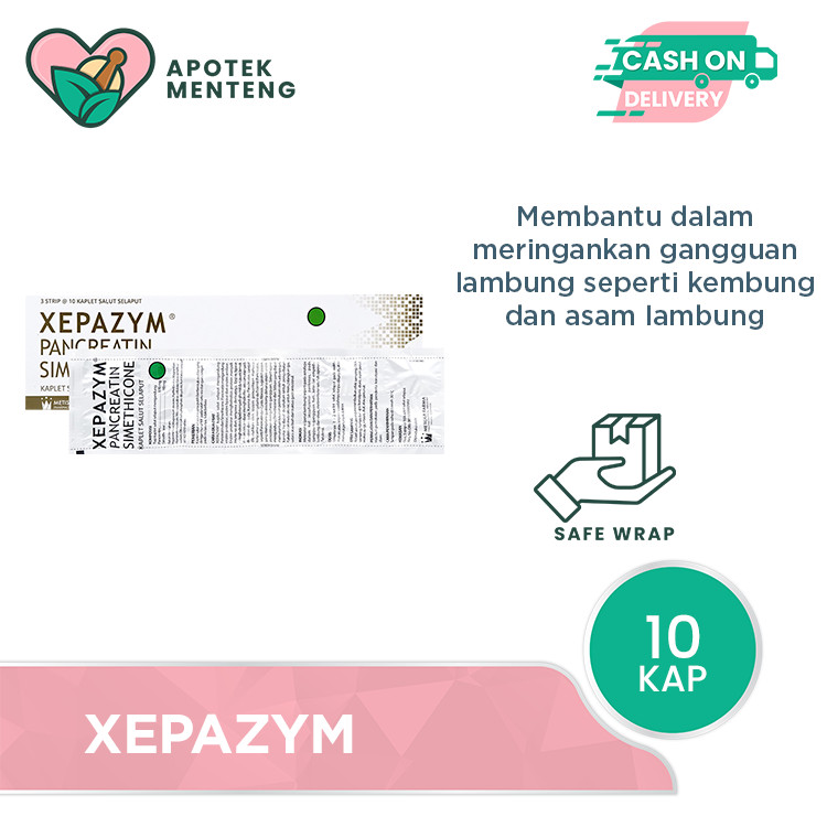Jual Xepazym Strip 10 Kaplet - Obat Pencernaan, Perut Kembung, Sebah ...