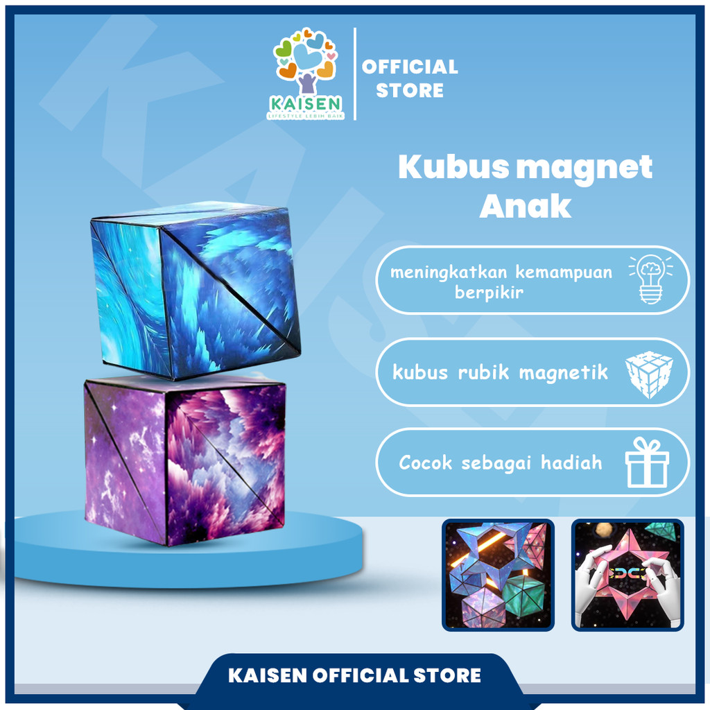 Jual KAISEN Mainan Puzzle Magic Cube 3D /Mainan Edukasi Anak Rubik Cube ...