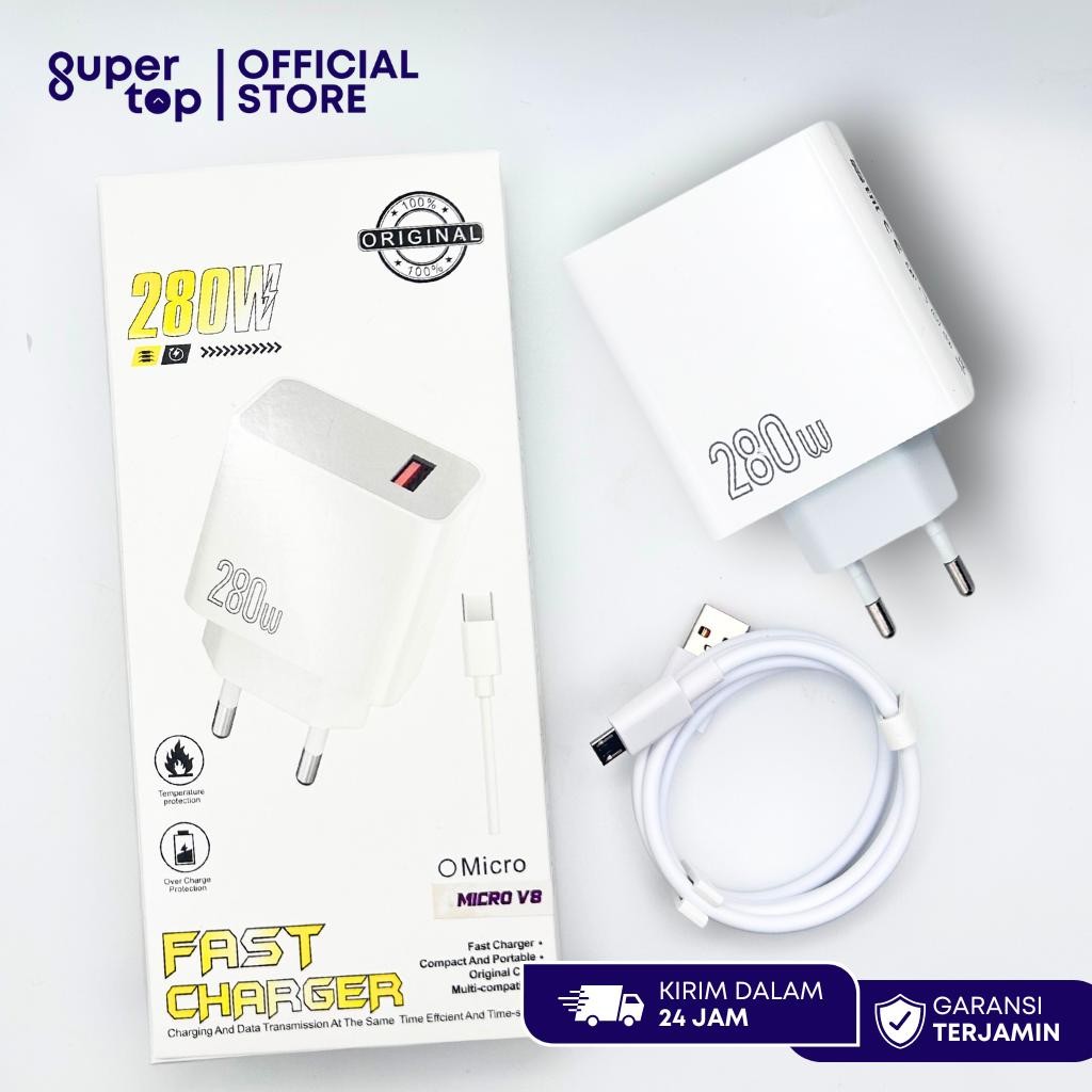 Jual Charger Android Fast Charging up to 280W USB Typec Micro Original ...
