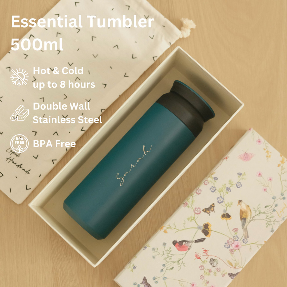 Jual Giftsential Essential Tumbler 500ml - Botol Minum Double Wall Stainless Steel Anti Tumpah ...