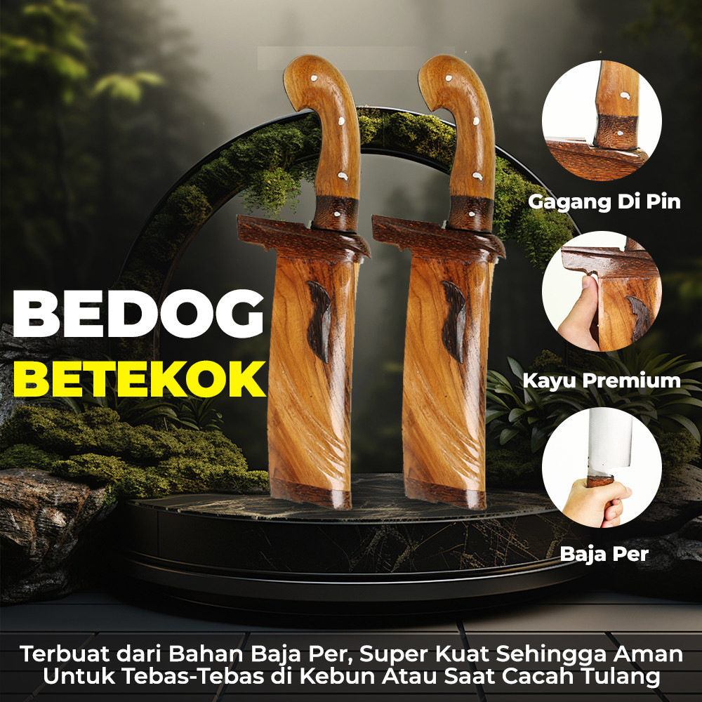 Jual Bedog Betekok Bahan Baja Per Premium Cacah tulang Cincang daging ...