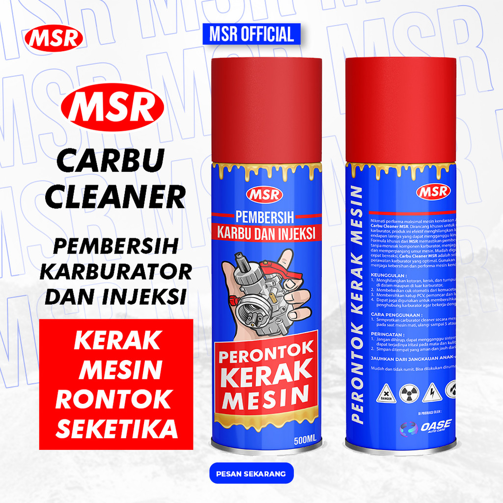Jual Carburator Cleaner msr 500ml / Pembersih Carburator dan injeksi ...