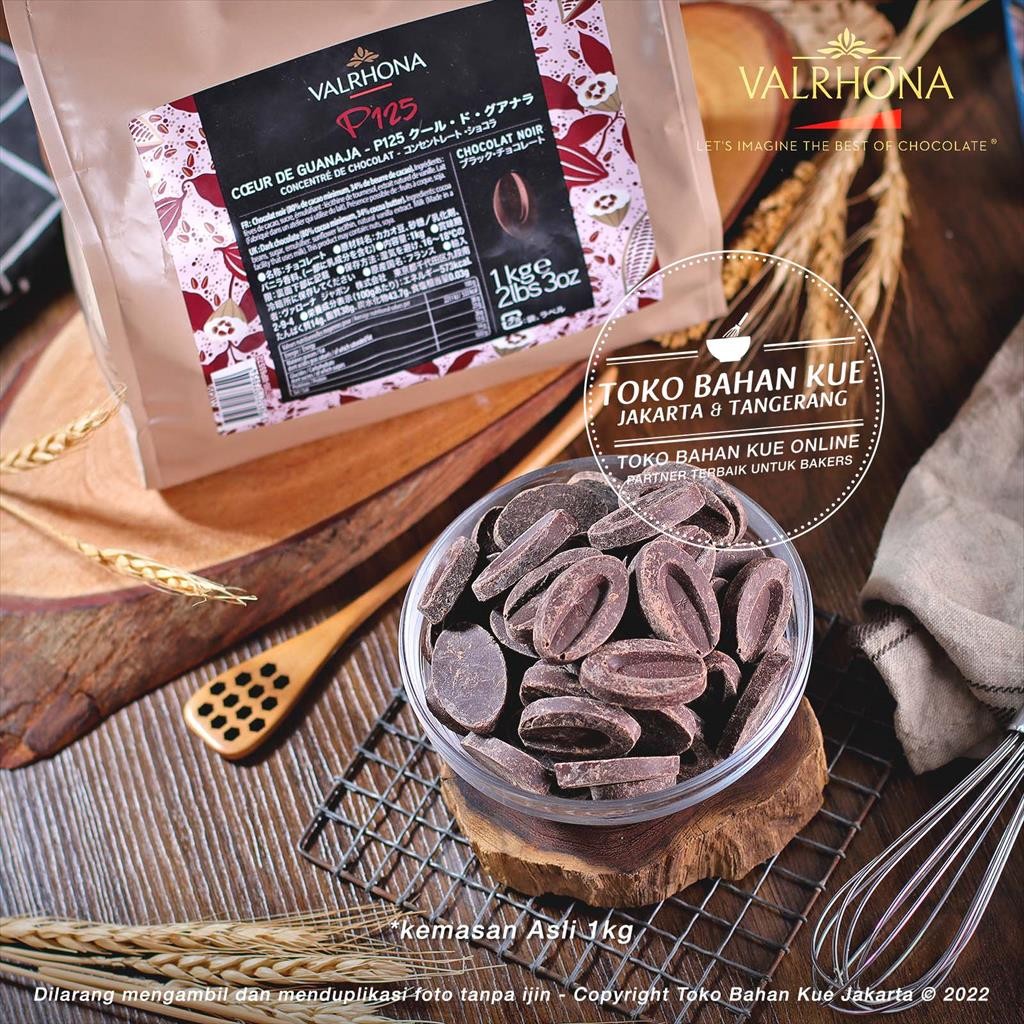 Jual Valrhona P125 Coeur de Guanaja 250gr Dark Chocolate 80% Couverture ...