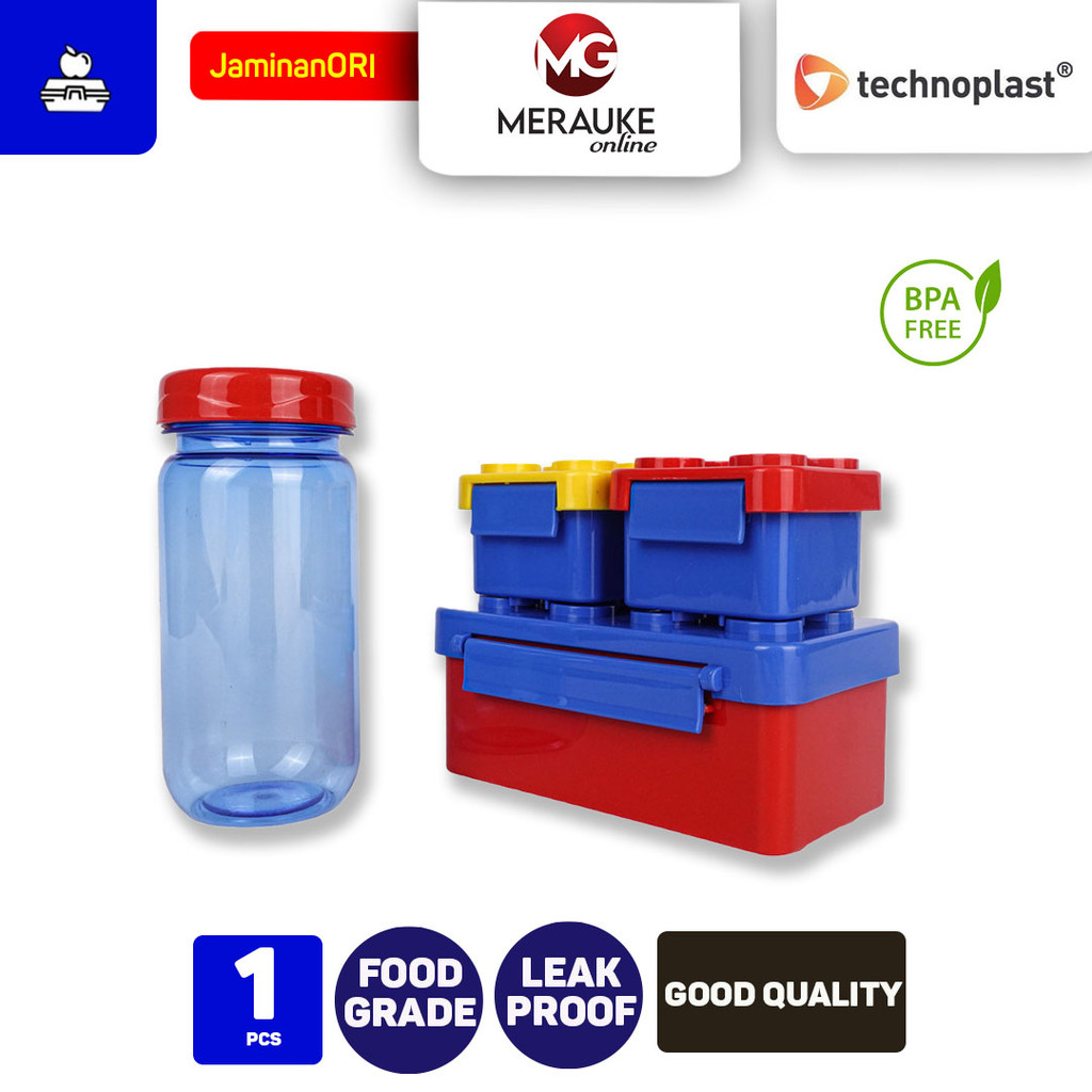 Jual Technoplast Big Block Lunch Set Tempat Makan & Minum | Shopee ...