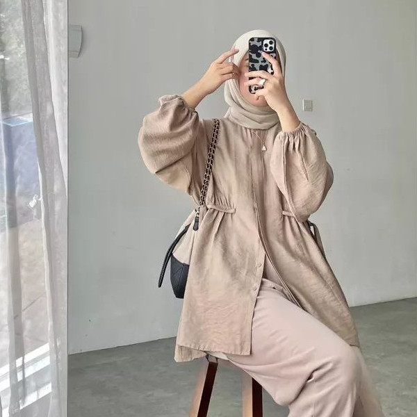 Jual ALESA BLOUSE kemeja wanita blouse atasan wanita blouse polo linen ...