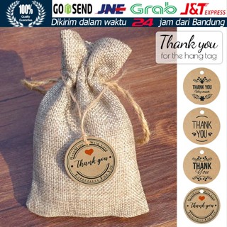 Jual 100Pcs Hang Tag Ucapan Thank You Craft / Hangtag Terima Kasih ...