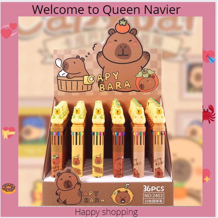 Jual QN - Pulpen gel labubu capybara set 10 warna Bolpen Alat tulis ...