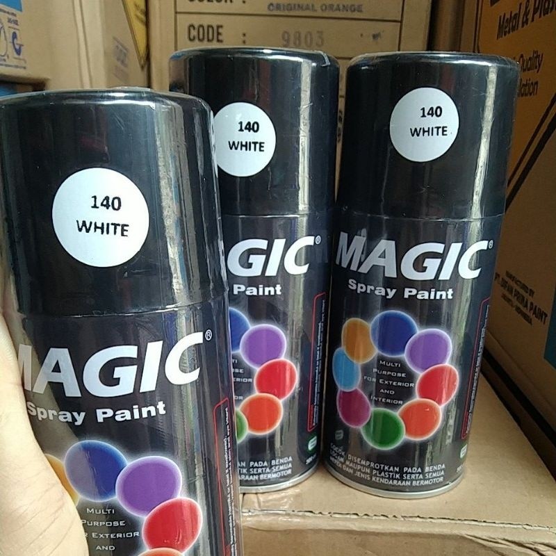 Jual cat semprot pilok pilox magic spray paint magic white 140 300cc ...