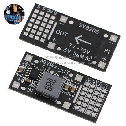 Jual MP2482 SY8205 5A DC STEP-DOWN MODULE 7V-24V TO 5V SERVO POWER BUCK CONVERTER DC-DC by ...