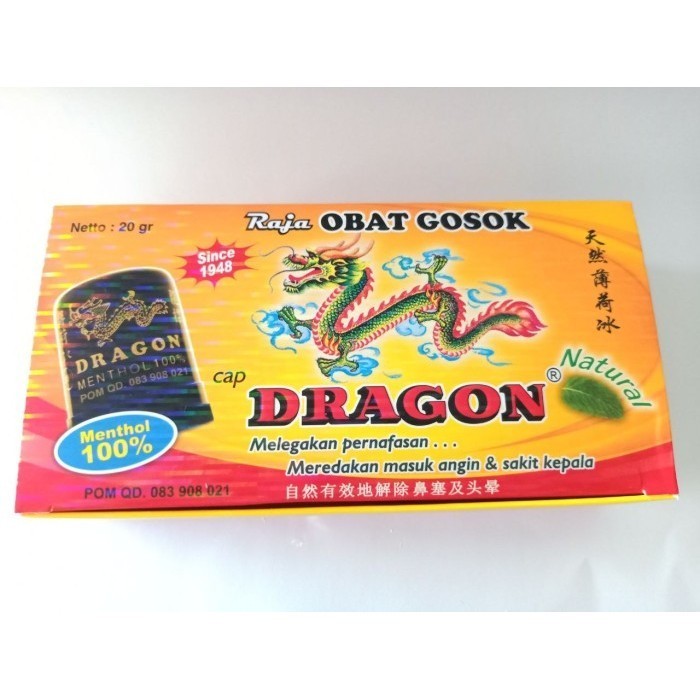 Jual Balsem Gosok Cap Dragon Menthol 20g / 8g / Obat Gosok Dragon ...