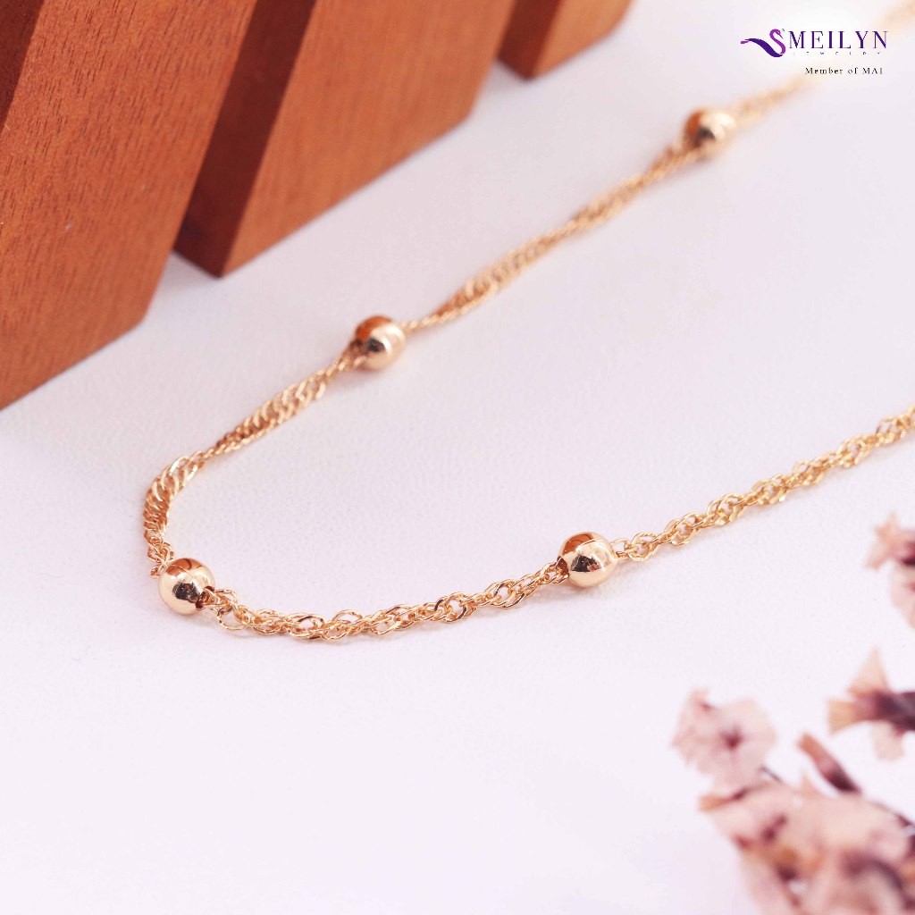 Jual Kalung Rantai Emas Wanita Motif Livia Sphere Bola Cantik 45cm ...