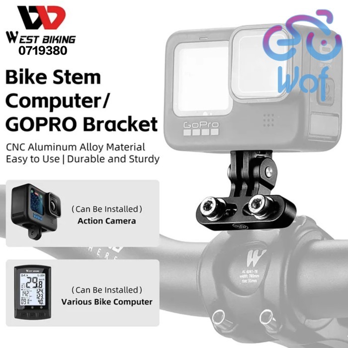 Jual WEST BIKING 380 Bicycle Speedometer Stem Mount Garmin Gopro ...