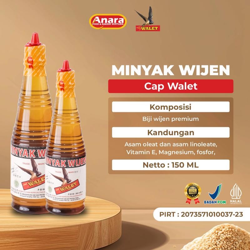 Jual Minyak Wijen Organik Cap Walet 300 ml HALAL Non MSG Non Pengawet ...