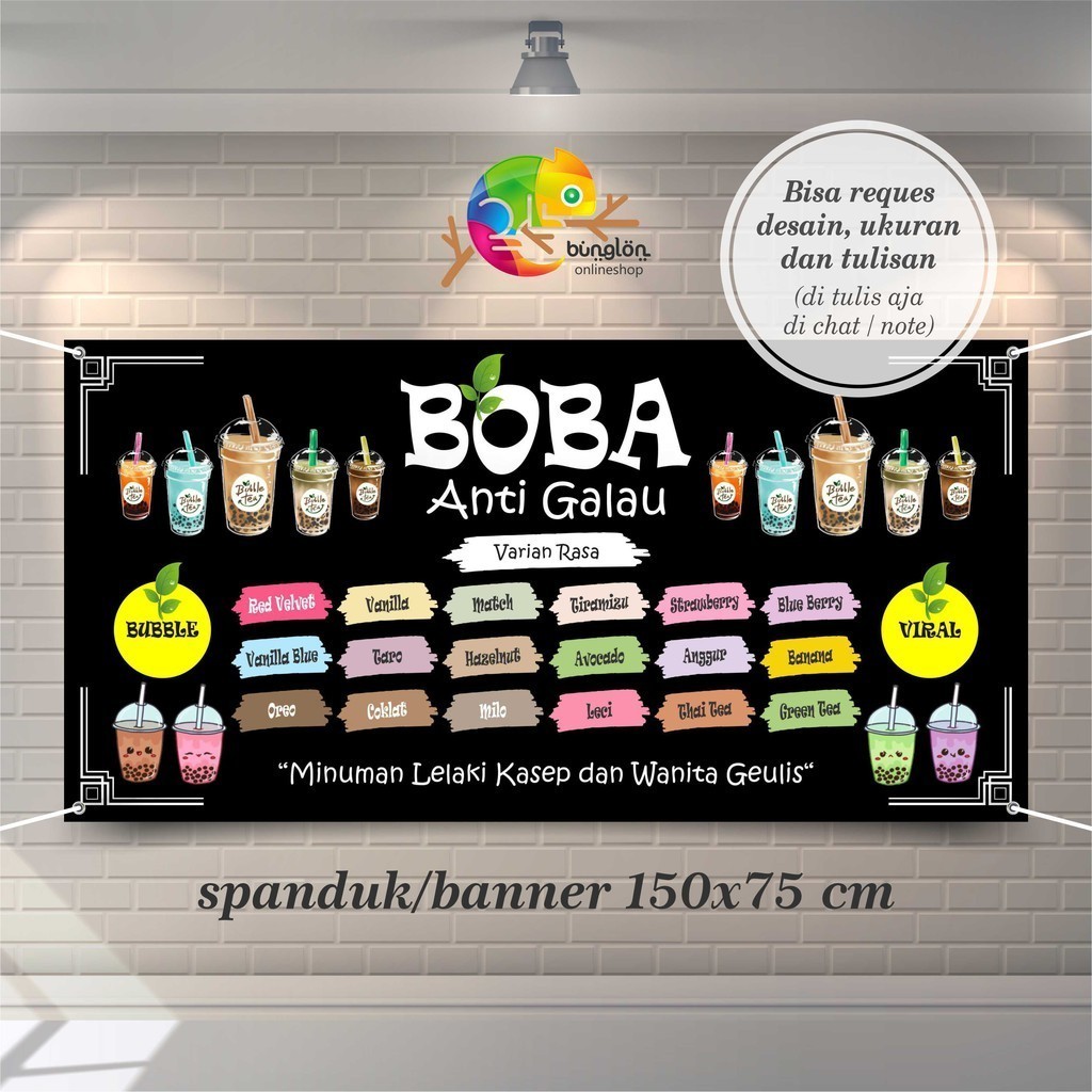 Jual Spanduk, Banner Minuman Boba Ukuran Sedang - CingWangPrint ...
