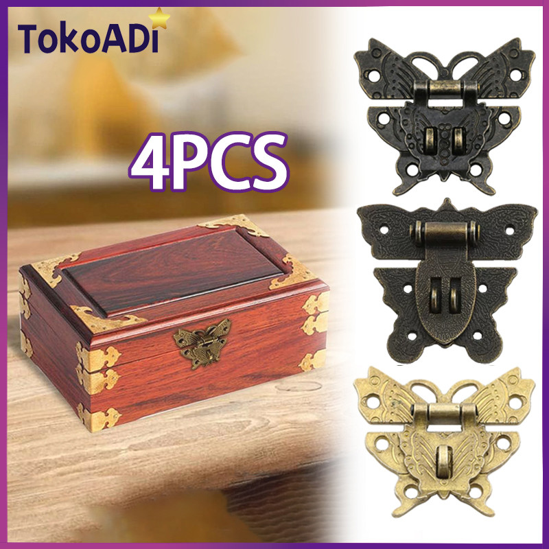 Jual 1SET/4PCS Kunci Pengait Box / Gembok Box Kuncian Kotak Mahar ...