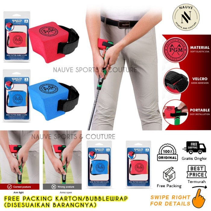 Jual Golf Putter Cube Trainer PGM Rubik Wrist Fixer Posture Training ...