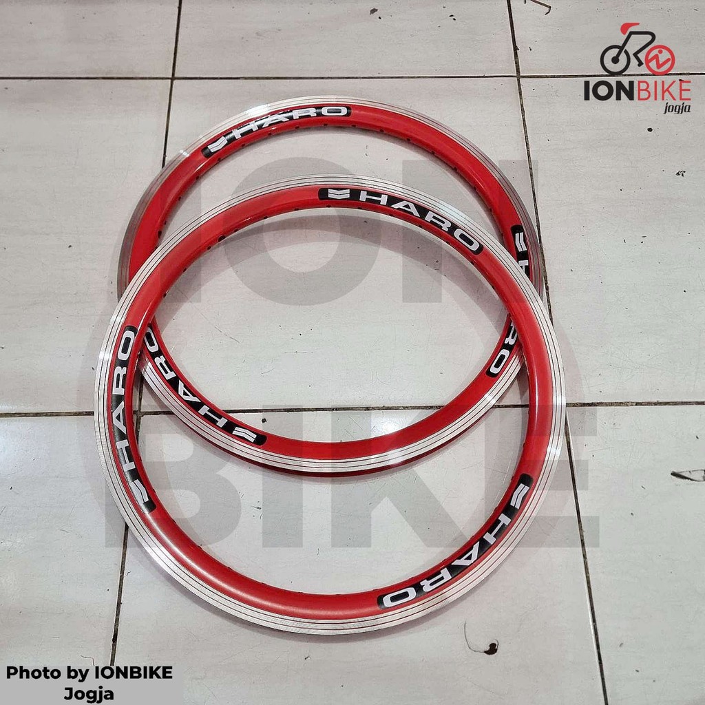 Jual Velg Rim Rims Haro 20 Inch 406 30mm 36 Hole RED 36H Alloy CNC 36 H ...