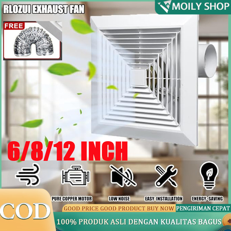 Jual Ducting Exhaust Fan Plafon 12 Inch kipas angin blower atap 10 inch ...