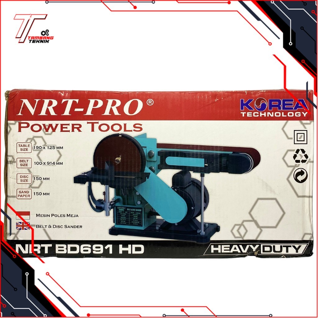 Jual MESIN AMPLAS / SANDER 2 IN 1 / BELT & DISC SANDER DB 691 HD NRT ...