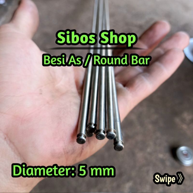 Jual Besi As Diameter 5mm Panjang 20cm-50cm | Raund Bar Bulat | Shopee ...
