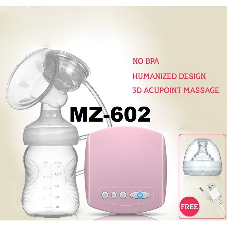 Jual Pompa ASI Elektrik Otomatis Milk Breast Pump - MZ-602 - White | Shopee Indonesia