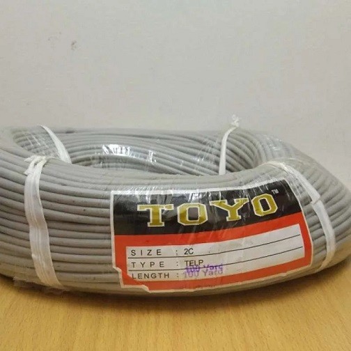 Jual Kabel Telepon 2C / PVC 2 pair isi 100 yard kabel telpon 2 C - TOYO ...