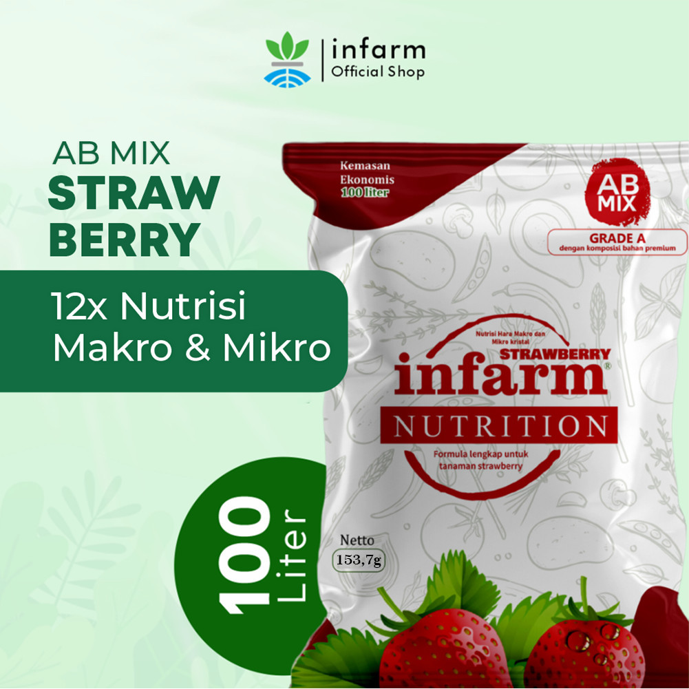 Jual Stok Baru INFARM - Nutrisi Tanaman AB Mix Strawberry 100 Liter ...
