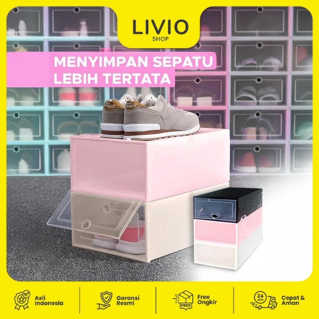 Jual Goto Stacko Kotak Sepatu Lipat Storage Box Organizer Rak Shoe ...
