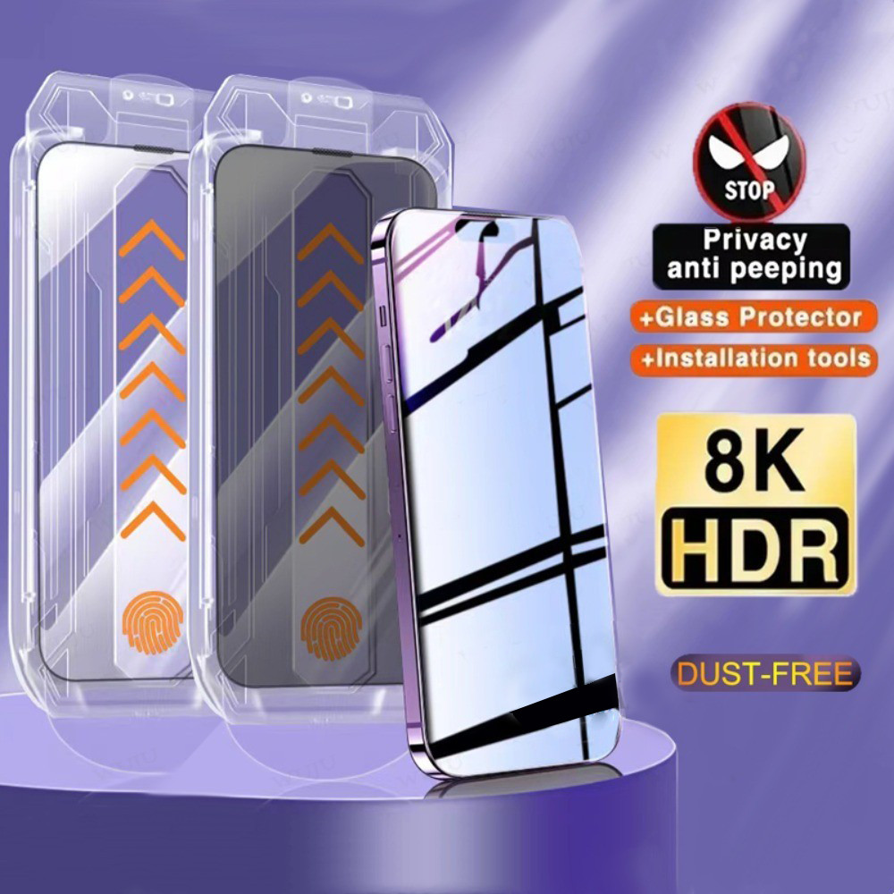 Jual Easy Install Tempered Glass Privacy For Oppo A5 Pro A3X A60 A18 A38 A17 A16s A54 A5S A12 ...